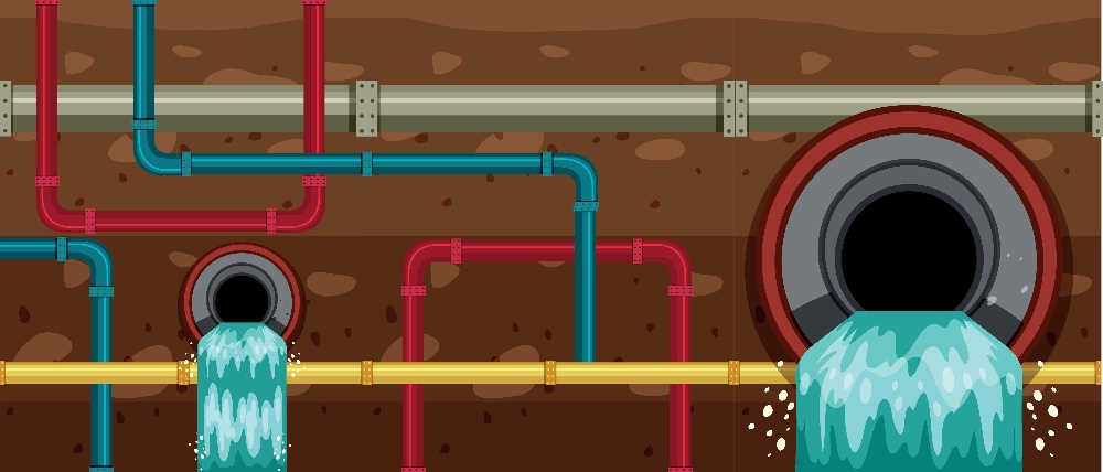 Fiberglass Pipes Reinforce Concrete Sewer Structures